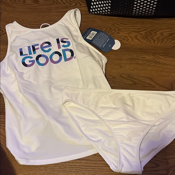 Life Is Good | Swim | Life Is Good White And Blue Bikini Set For Swim ...